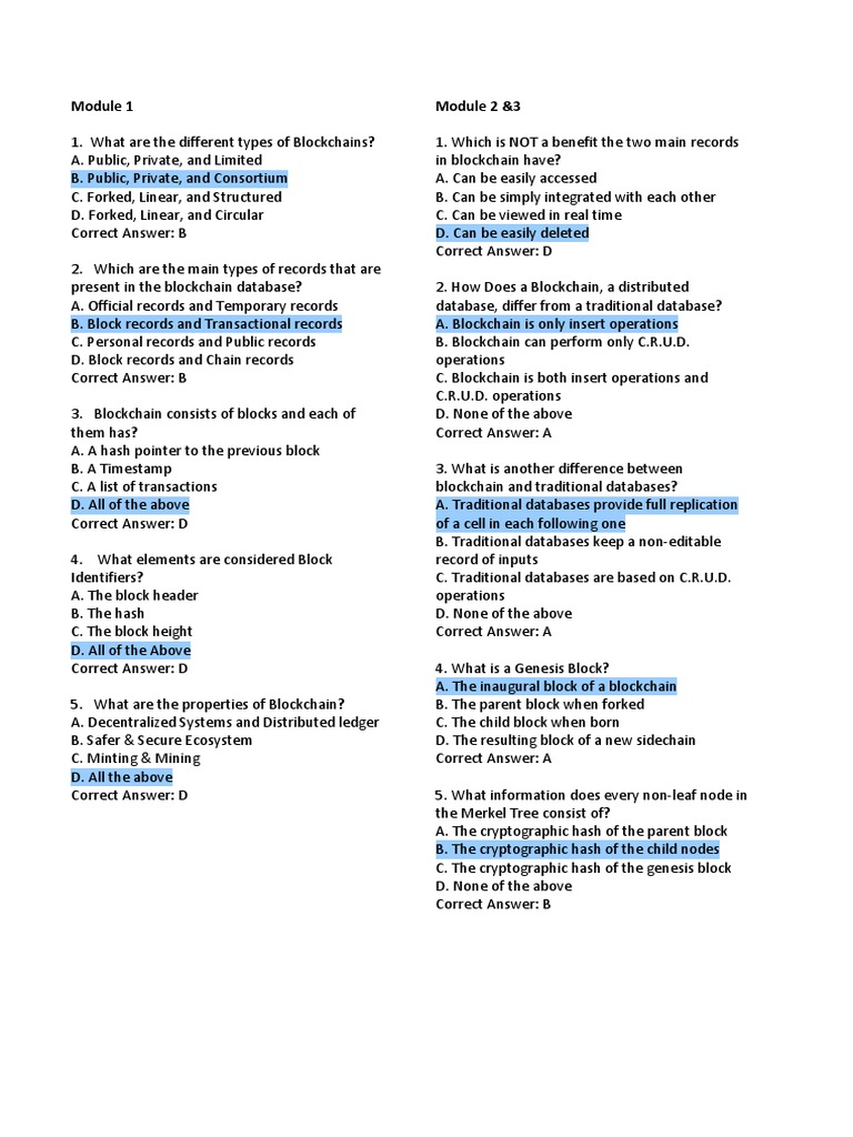 Blockchain Question Exam | PDF | Bitcoin | Distributed Computing