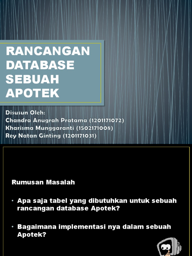 Rancangan Database Apotek | PDF