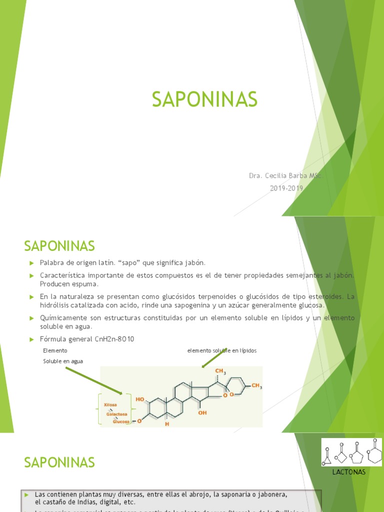 Saponinas 1 PDF | PDF | Compuestos orgánicos | Biología