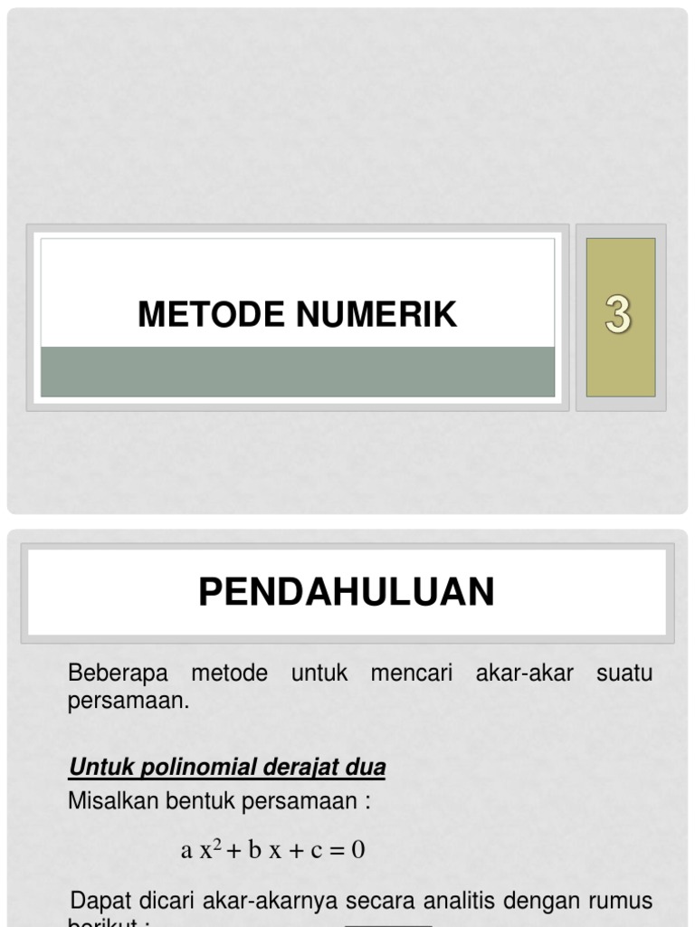 Metode Numerik | PDF