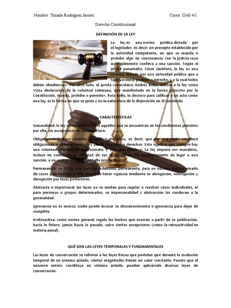 Definicion de La Ley | PDF | Legislación | Constitución