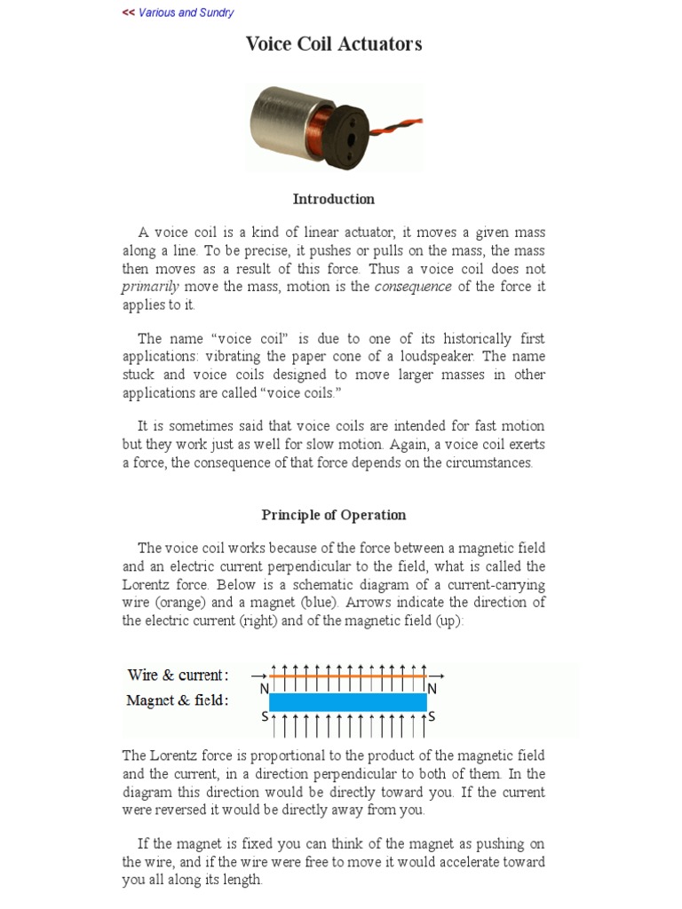 Voice Call Actuator | PDF | Inductor | Electric Motor