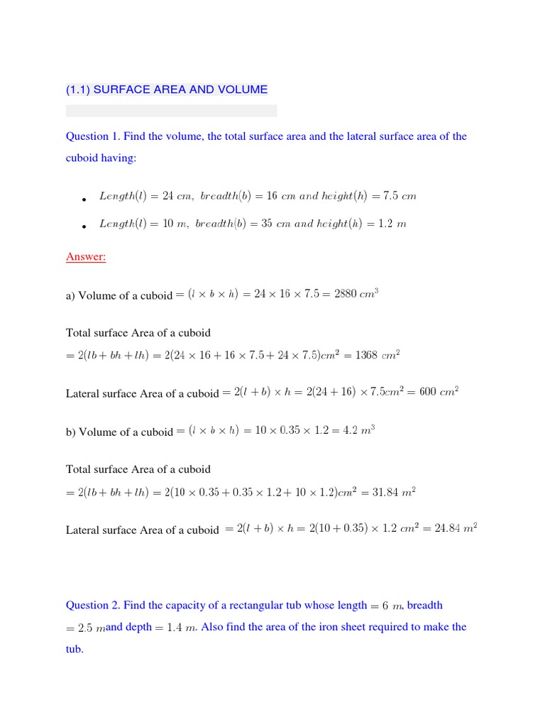 Class 8th Maths Icse Test | PDF | Area | Triangle