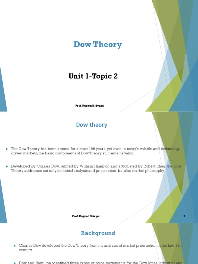 Topic 2-Dow Theory | PDF | Market Trend | Dow Jones Industrial Average