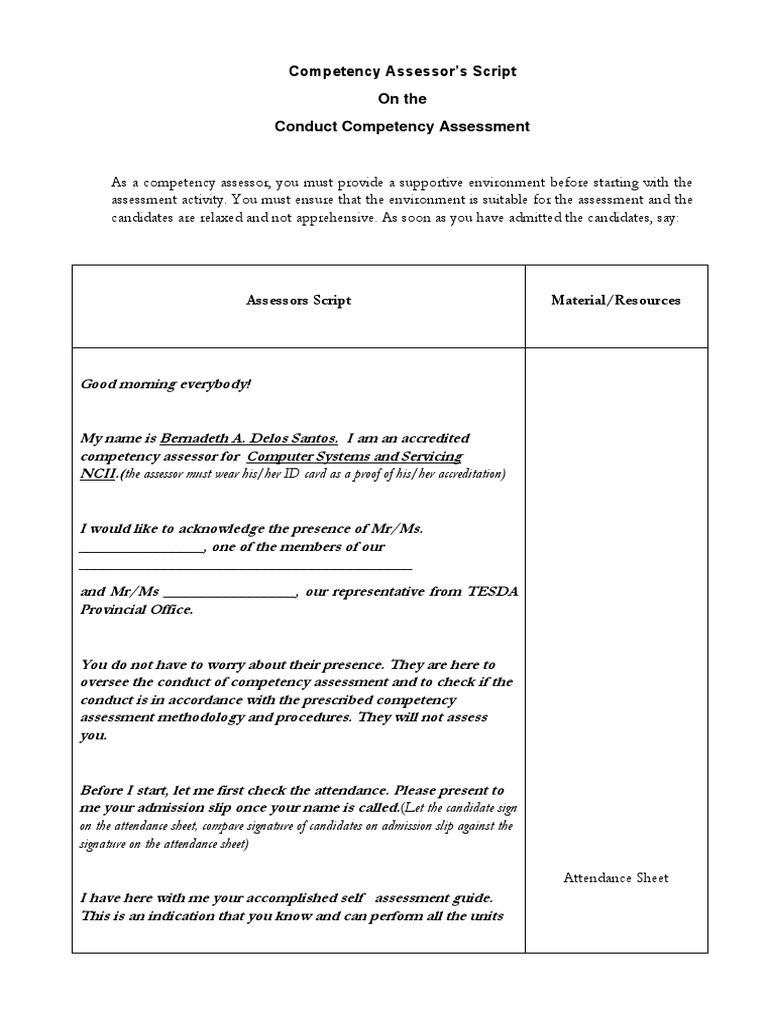 My Assessor Script | PDF | Business