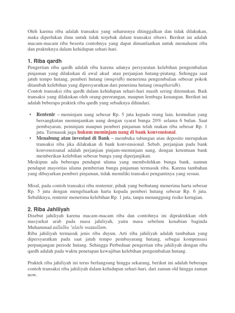 Riba | PDF | Hukum