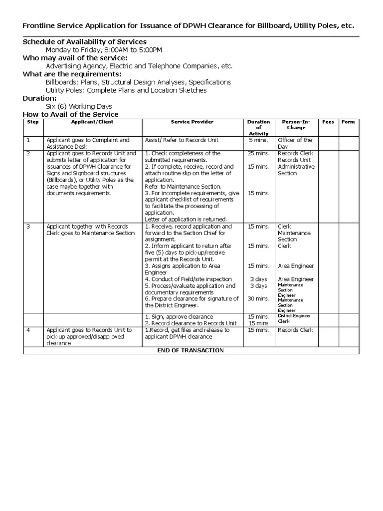 Citizens Charter Billboard | PDF | Government | Business