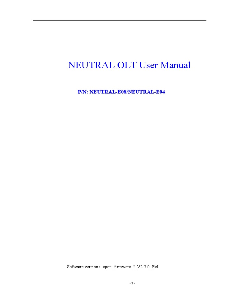 HSGQ EPON OLT Command User Manual-V2.2.0 | PDF | Command Line Interface | Internet Standards