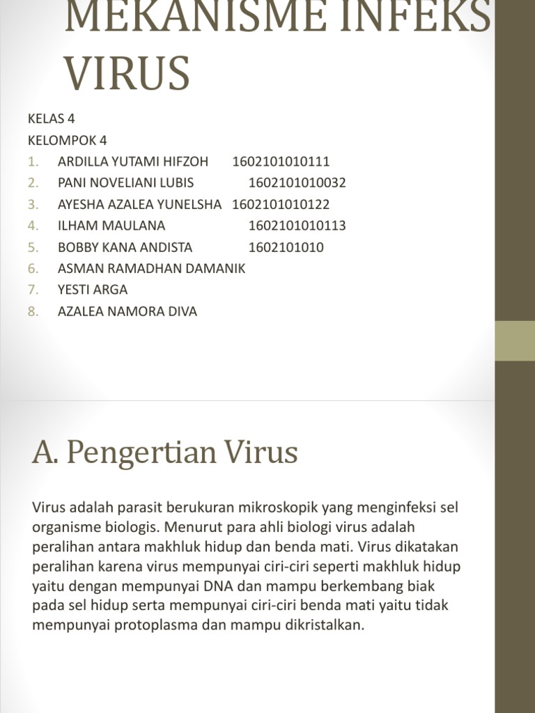 Mekanisme Infeksi Virus | PDF