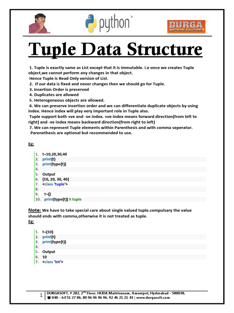 Tuple Data Structure | PDF | Bracket | Computer Data