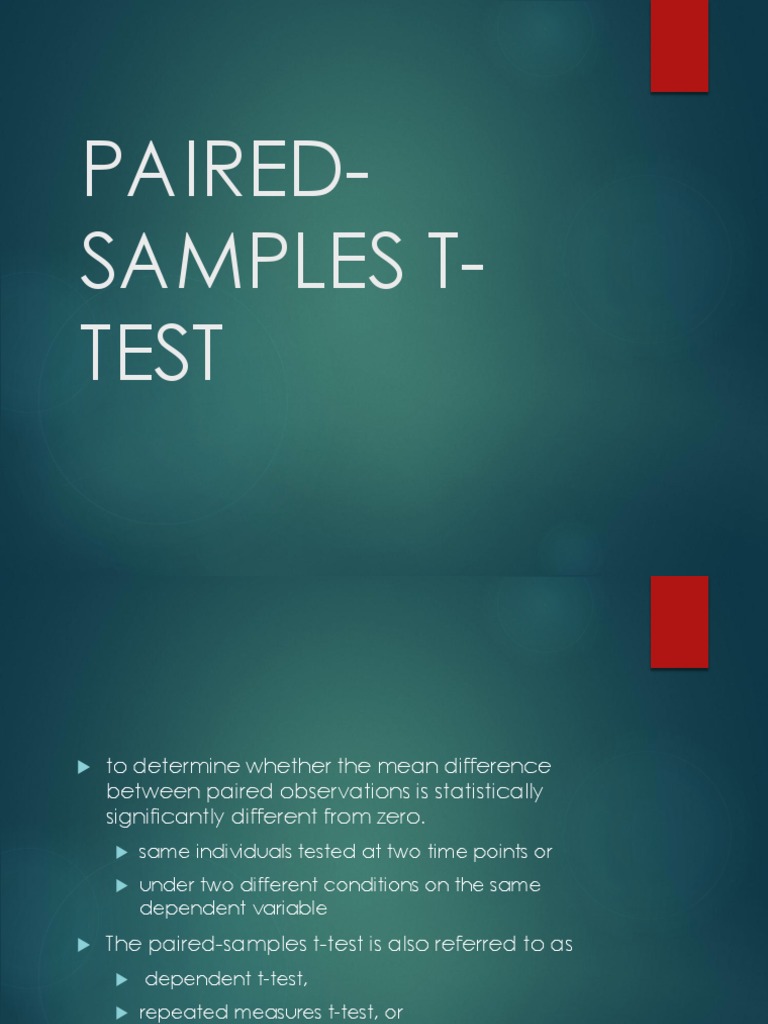 T Test | PDF | Student's T Test | Effect Size