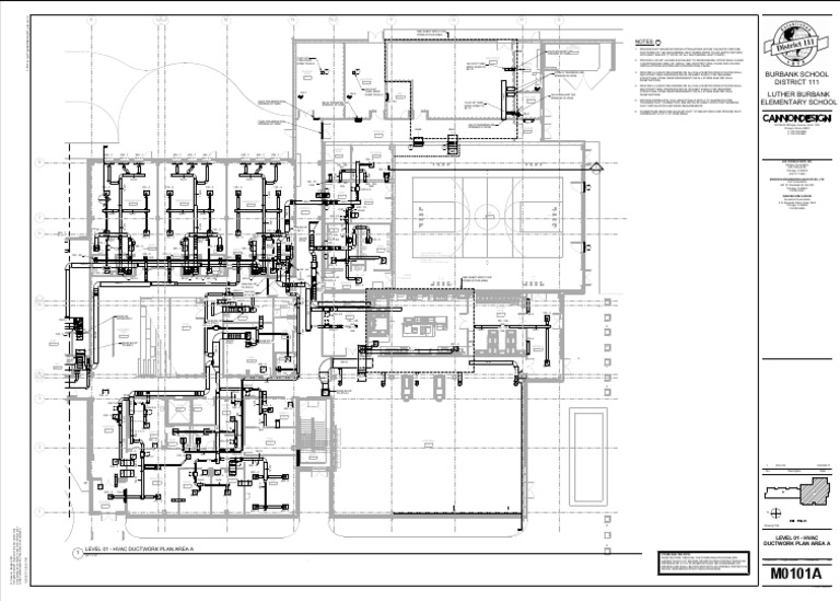 M0101a - Level 01 - Hvac Ductwork Plan Area A PDF | PDF | Duct (Flow ...