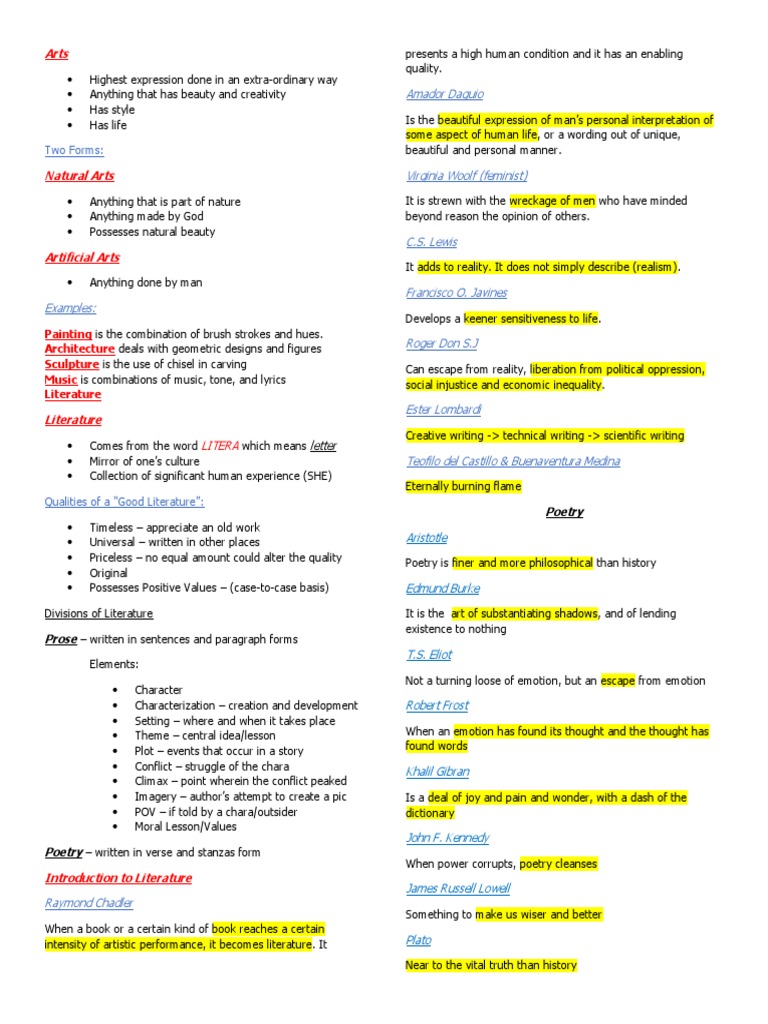 Literature Notes | Download Free PDF | Traditional Stories | Poetry