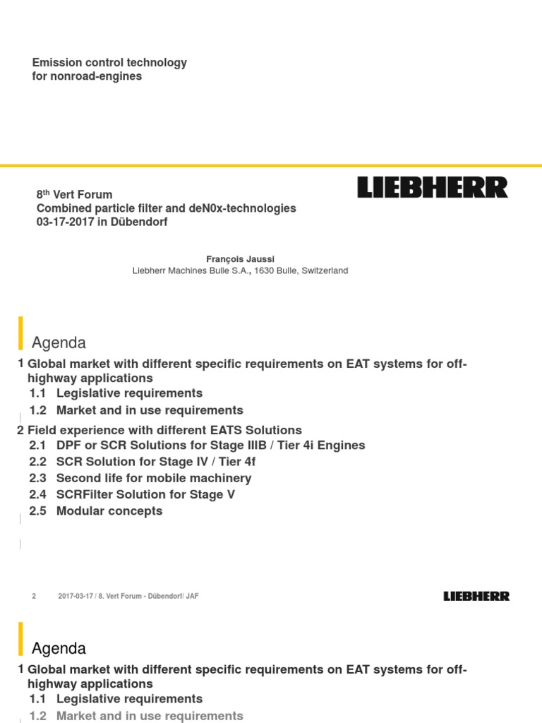 Liebherr SCRFilter: Exhaust Gas Aftertreatment System For Stage V ...