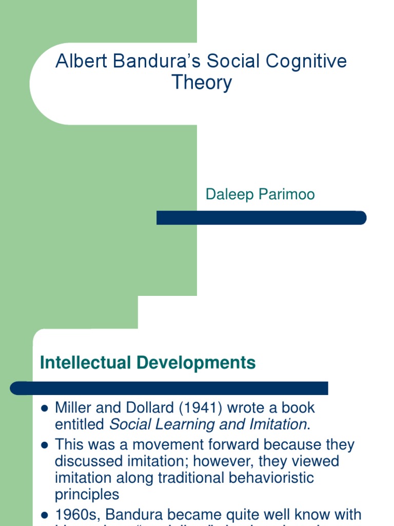 Bandura's Social Cognitive Theory Explained | PDF | Self Efficacy ...