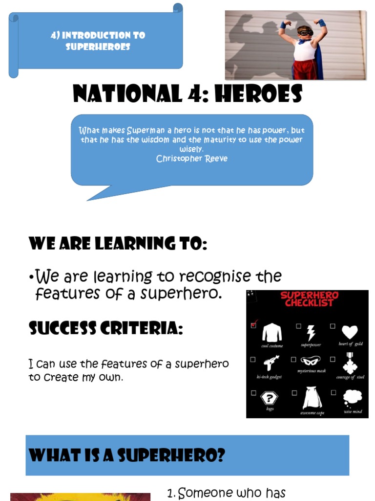 Introduction To Superheroes | PDF | Superheroes | Superman