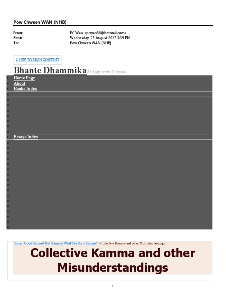 Kamma | PDF | Karma | Hell