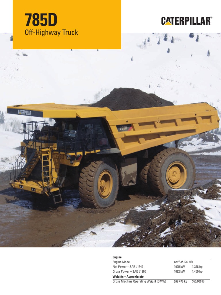 Cat 785D | PDF | Horsepower | Transmission (Mechanics)