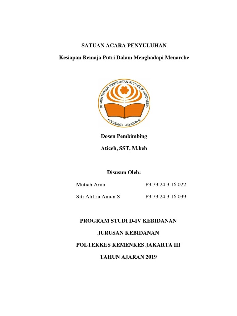 Satuan Acara Penyuluhan Persiapan Menghadapi Menarche | PDF