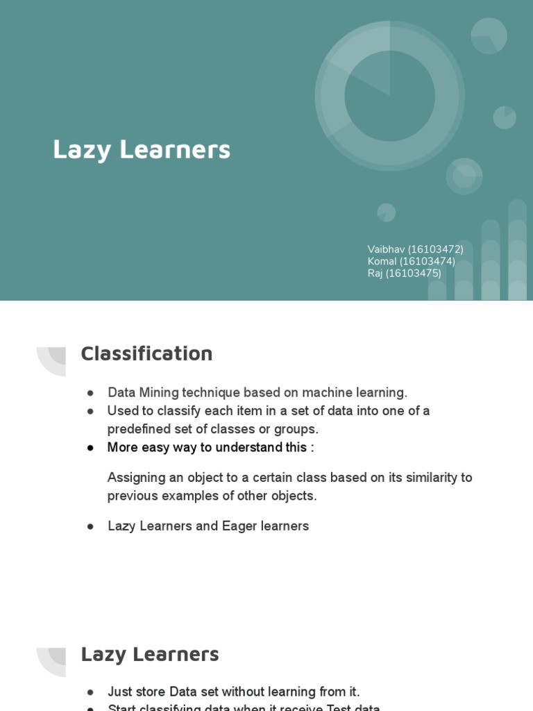 Lazy Learners PDF | PDF | Statistical Classification | Computational Neuroscience