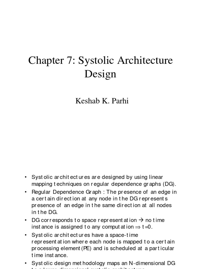 Chapter 7: Systolic Architecture Design: Keshab K. Parhi | PDF | Array Data Structure | Vertex ...