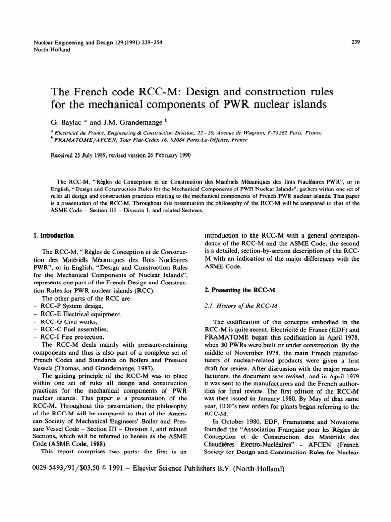 RCC-M Intro | PDF | Fatigue (Material) | Fracture