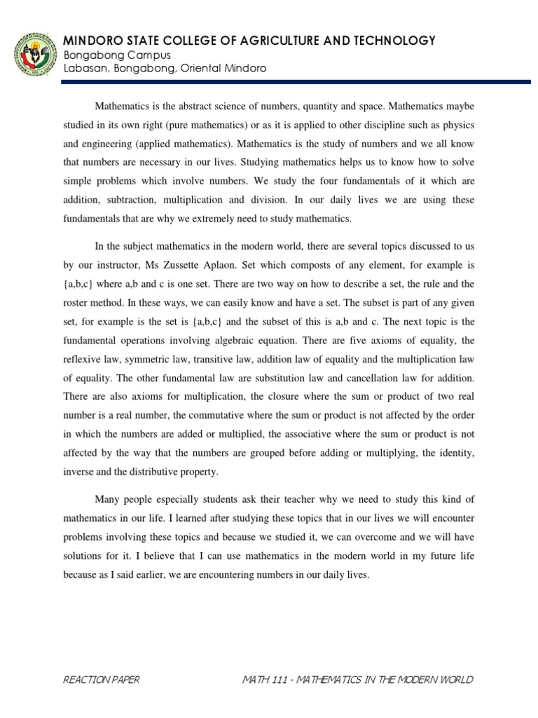 Math 111 Pdf Set Mathematics Teaching Mathematics