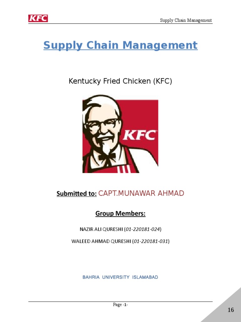 KFC Supply Chain | PDF | Fast Food Restaurants | Warehouse