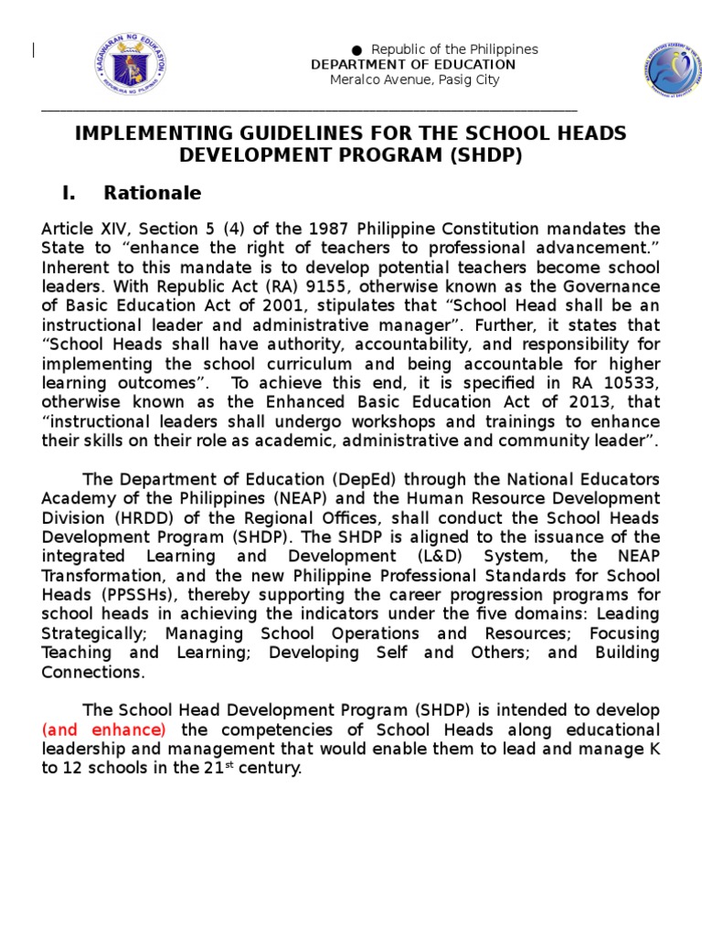 SHDP Policy Framework | PDF | Evaluation | Rubric (Academic)