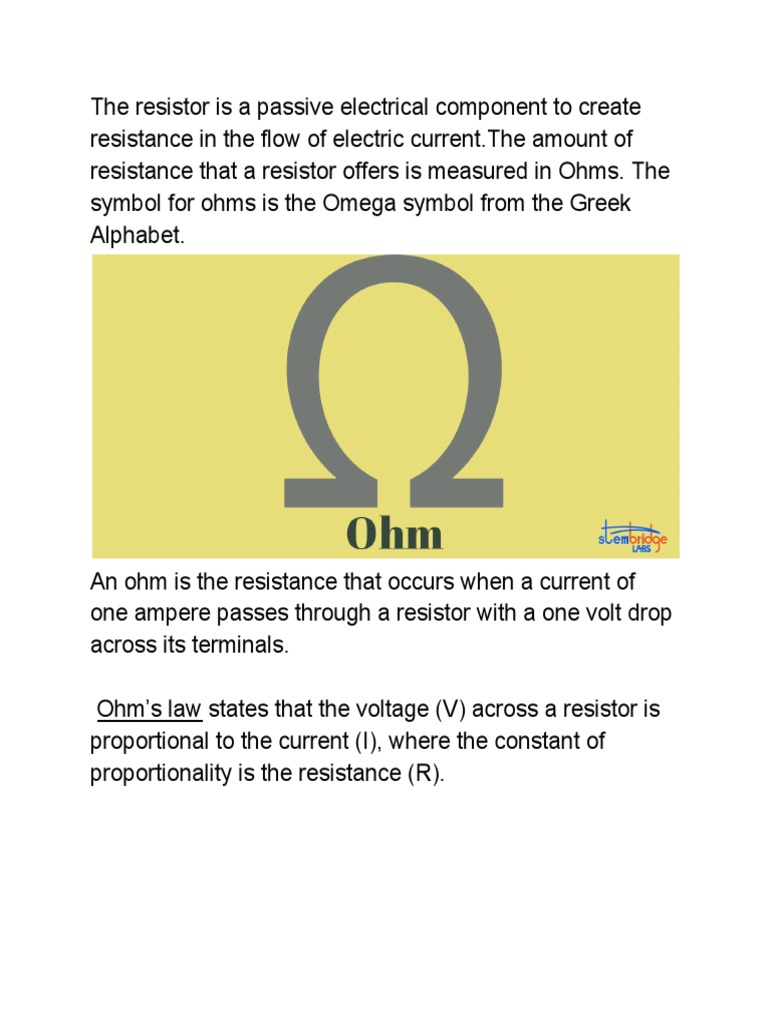 Resistor Detailed Structure | PDF | Resistor | Electrical Resistance ...