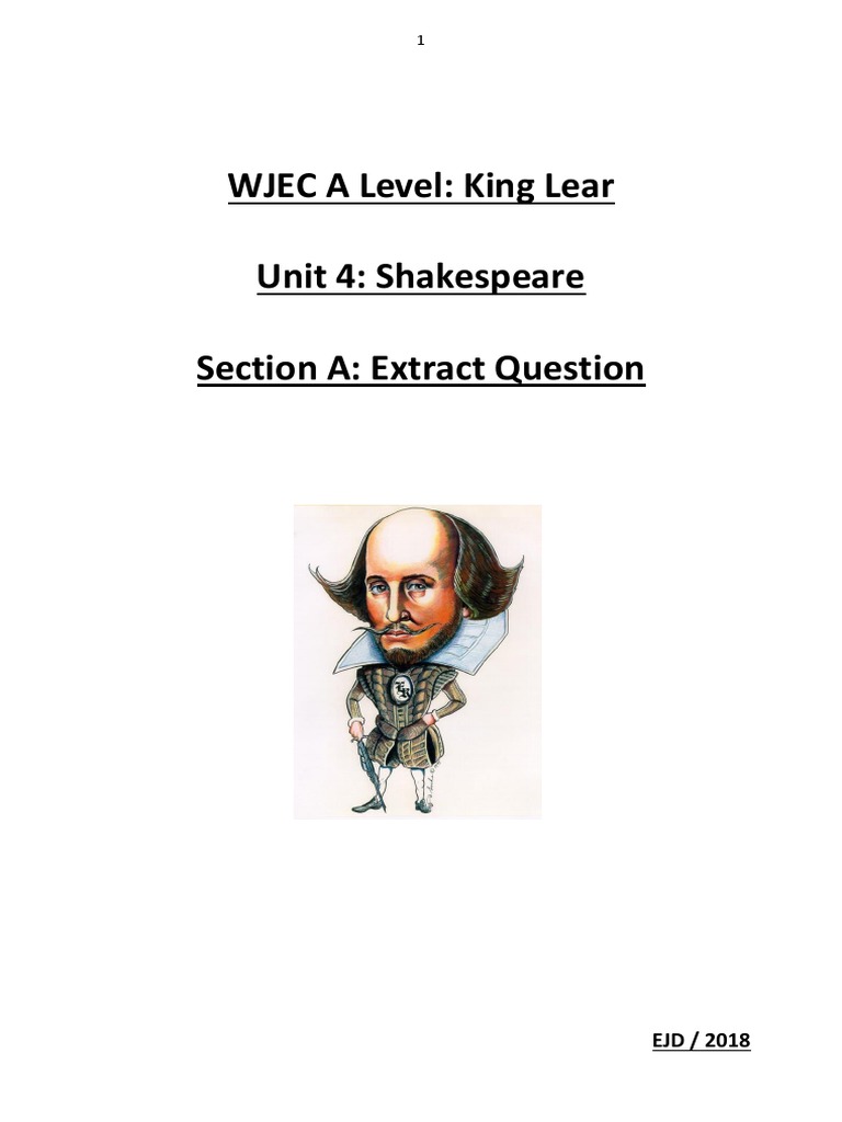 A Level Shakespeare Extract Booklet | PDF | King Lear | Hamlet