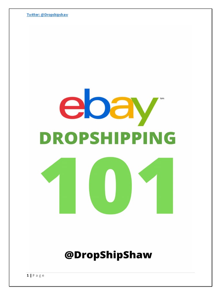 Ebay Dropshipping 101 | PDF | E Bay | Online Shopping