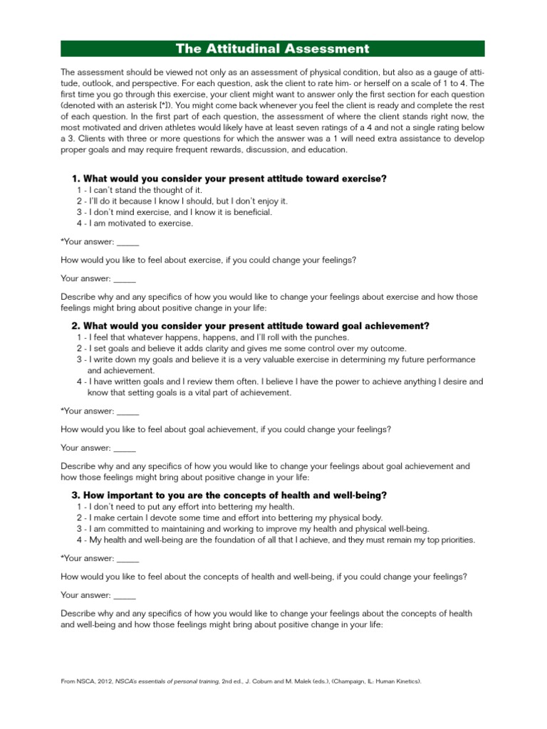 Attitudinal Assessment | PDF | Pride | Motivation