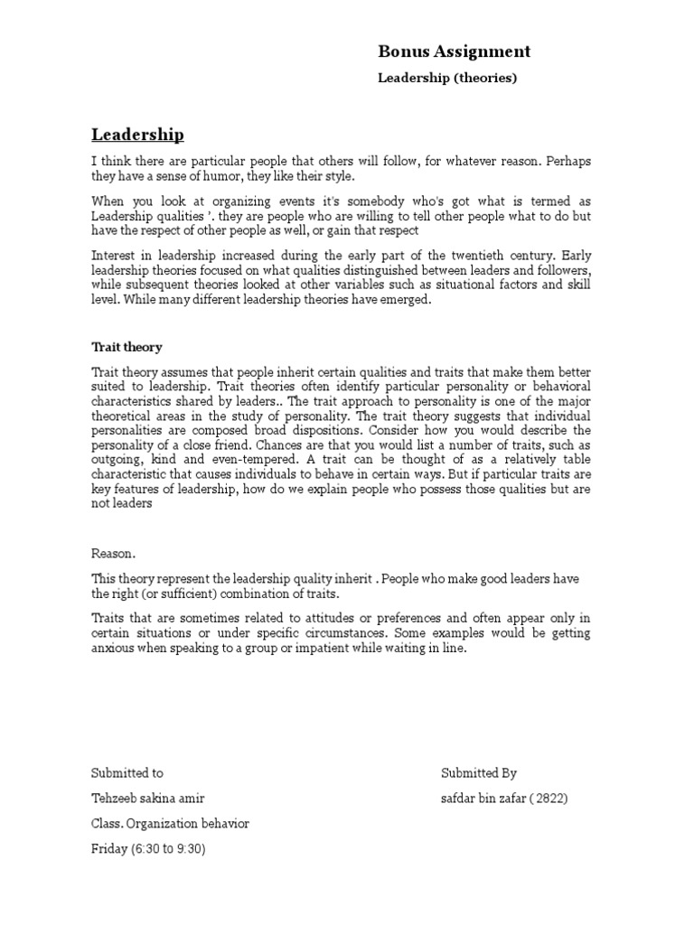 Ledar Ship Theory | PDF