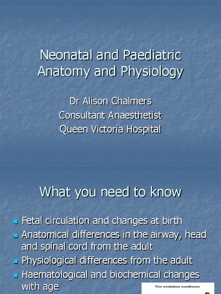 Neonatal and Paediatric Anatomy and Physiology | PDF | Fetus | Animal ...