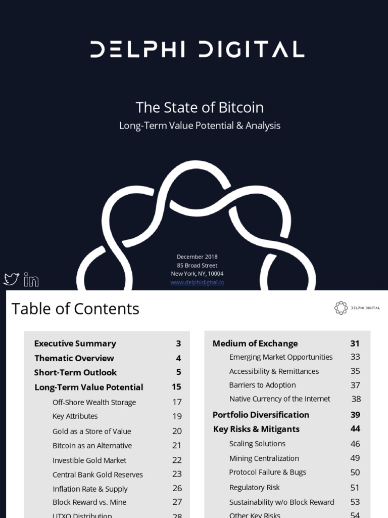 State of Bitcoin Executive Summary (By Delphi Digital) | PDF | Bitcoin ...