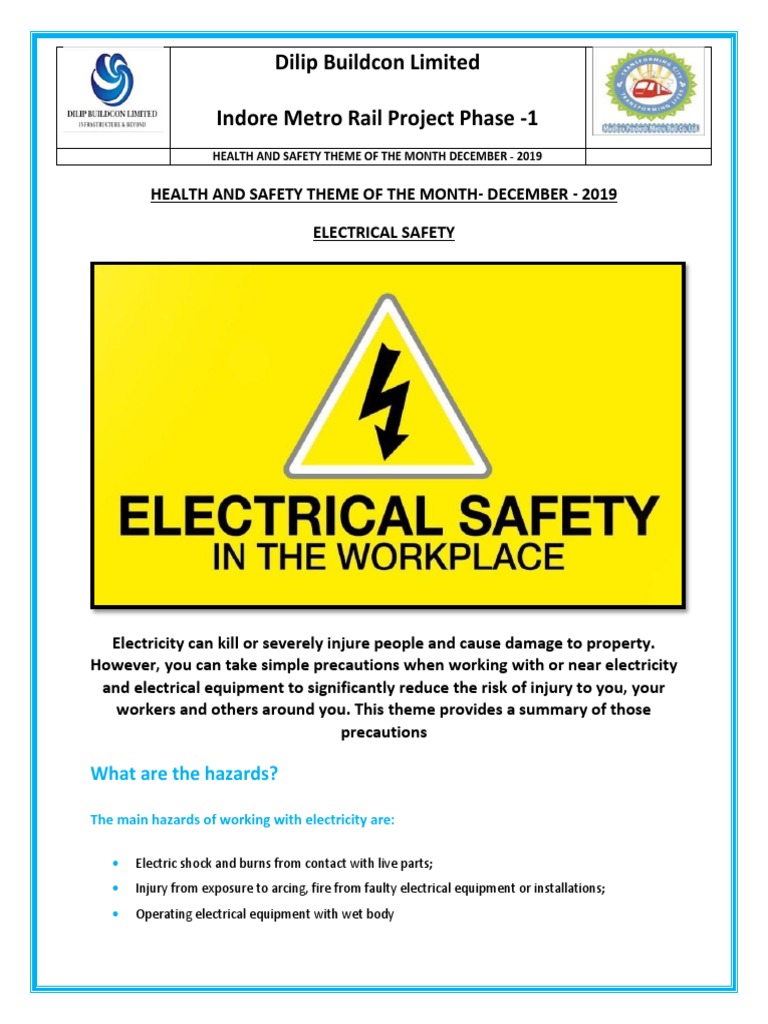 Electrical Safety Theme - December 2019 | PDF | Electrical Connector ...