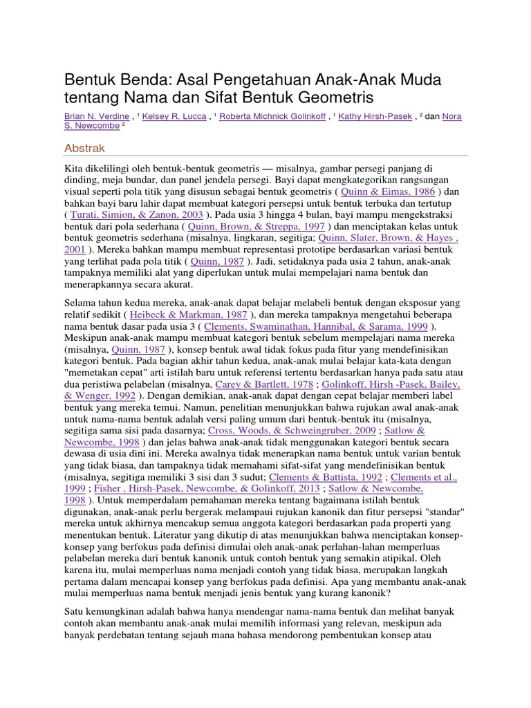 Bentuk Benda | PDF