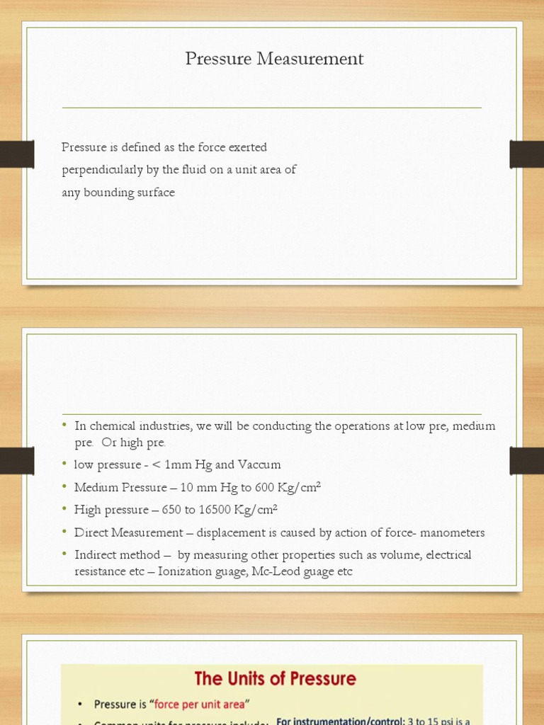 Comprehensive Guide to Pressure Measurement | PDF | Pressure ...