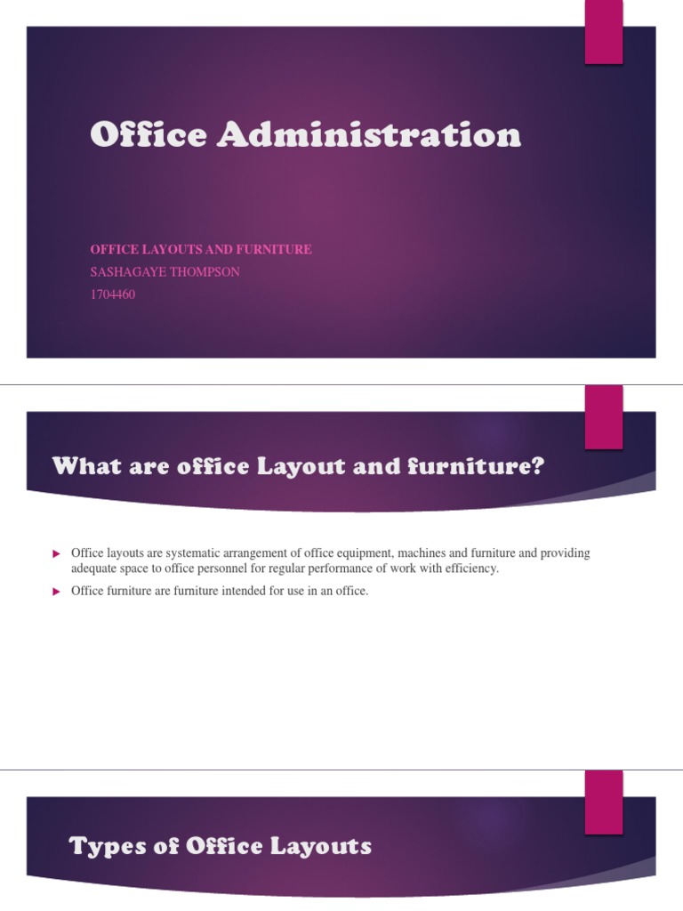 Office Layouts for Administration | PDF | Career & Growth