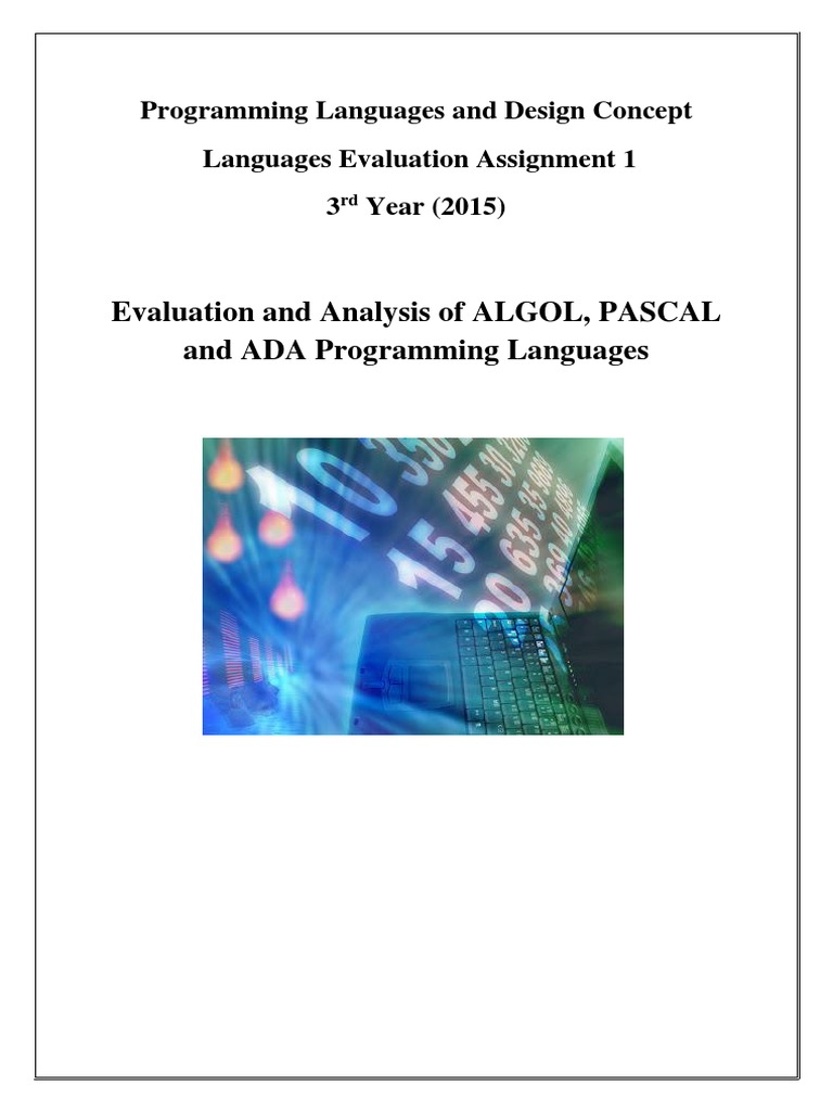 Evaluation And Analysis Of Algol Pdf Array Data Type Parameter Computer Programming