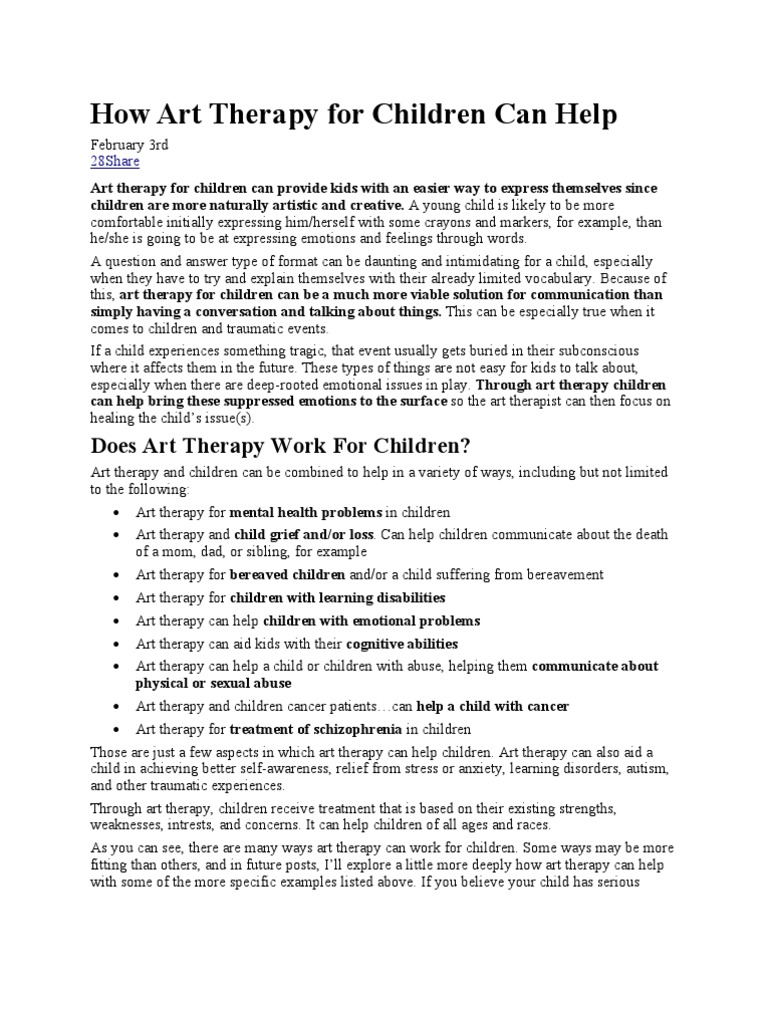 how-art-therapy-for-children-can-help-pdf-art-therapy-grief