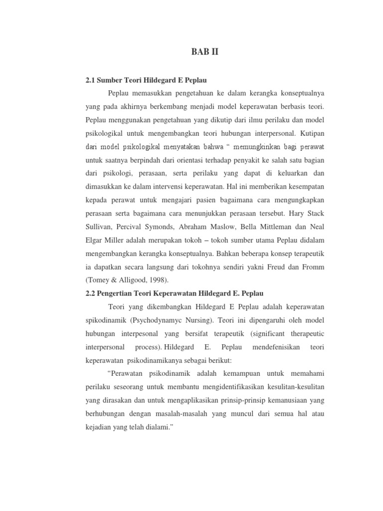 Teori Keperawatan Peplau dan Fase Interpersonal | PDF