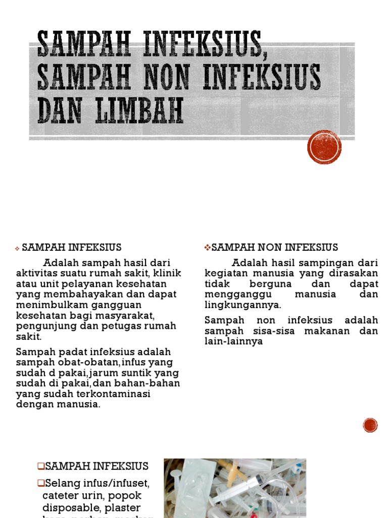 Limbah Infeksius dan Non Infeksius | PDF