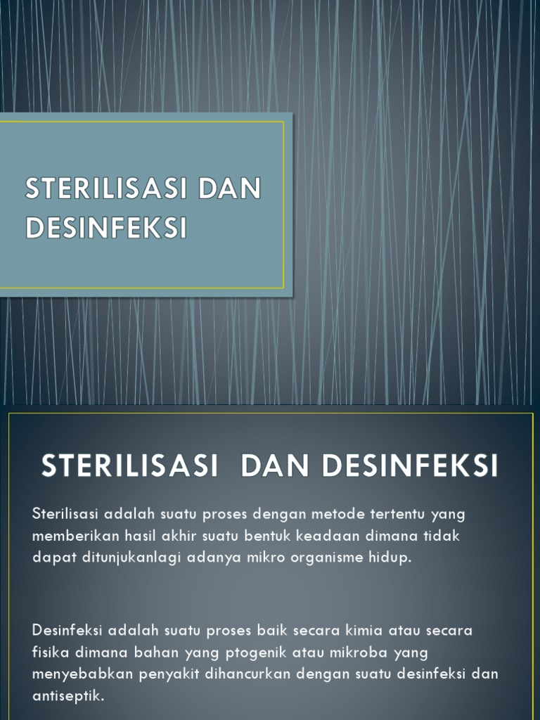 Sterilisasi Dan Desinfeksi | PDF | Kesehatan Holistik