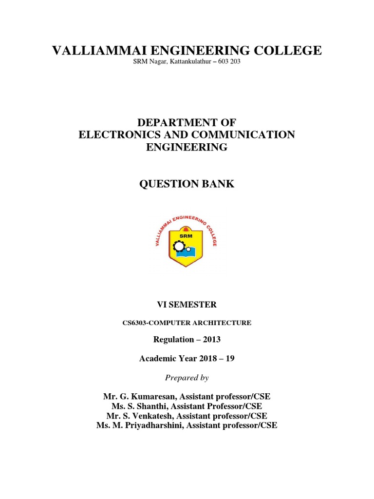 Computer Architecture-QBANK | PDF | Cpu Cache | Central Processing Unit