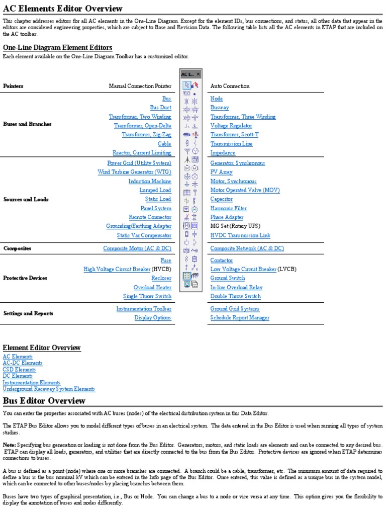 Etap Help Ac Element PDF | PDF | Alternating Current | Electric Power ...