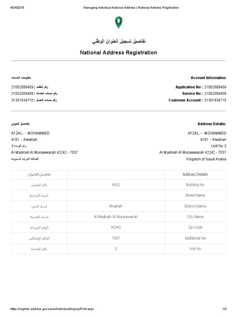 Managing Individual National Address - National Address Registration ...