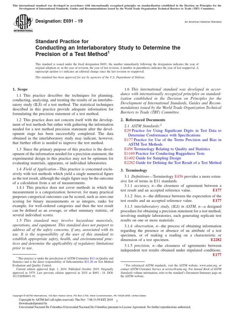 Astm E691 | PDF | Variance | Standard Deviation