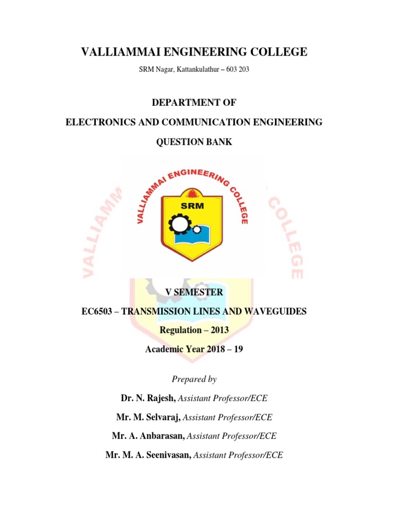 Transmission Qbank | PDF | Transmission Line | Electronic Filter
